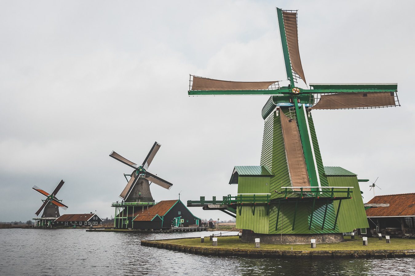 Visiter les moulins Zaanse Schans à Zaandam aux Pays-Bas